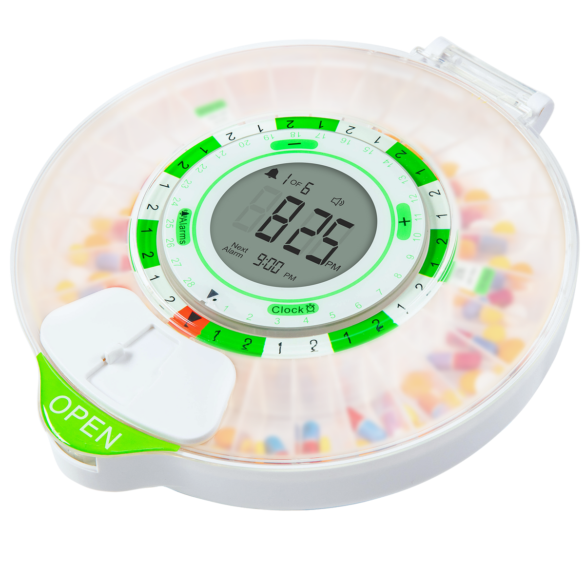 Automatic Pill Dispenser with Frosted Lid and Large Display – LiveFine